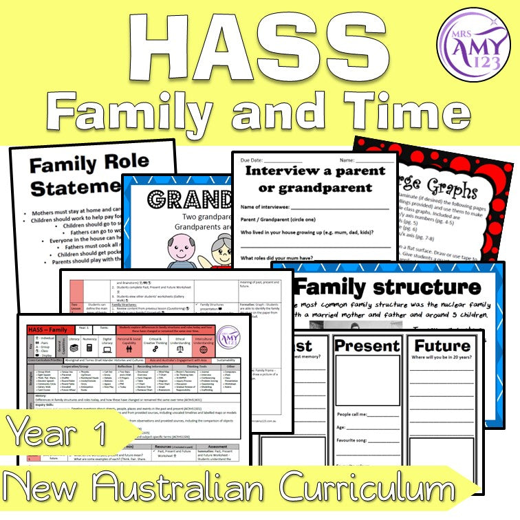 Year 1 HASS - Family and Time Unit - Australian Curriculum